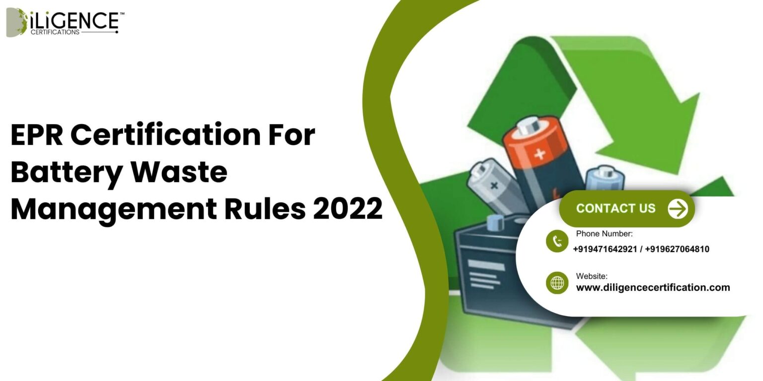 EPR Certificate For Battery Waste Management Rules 2022