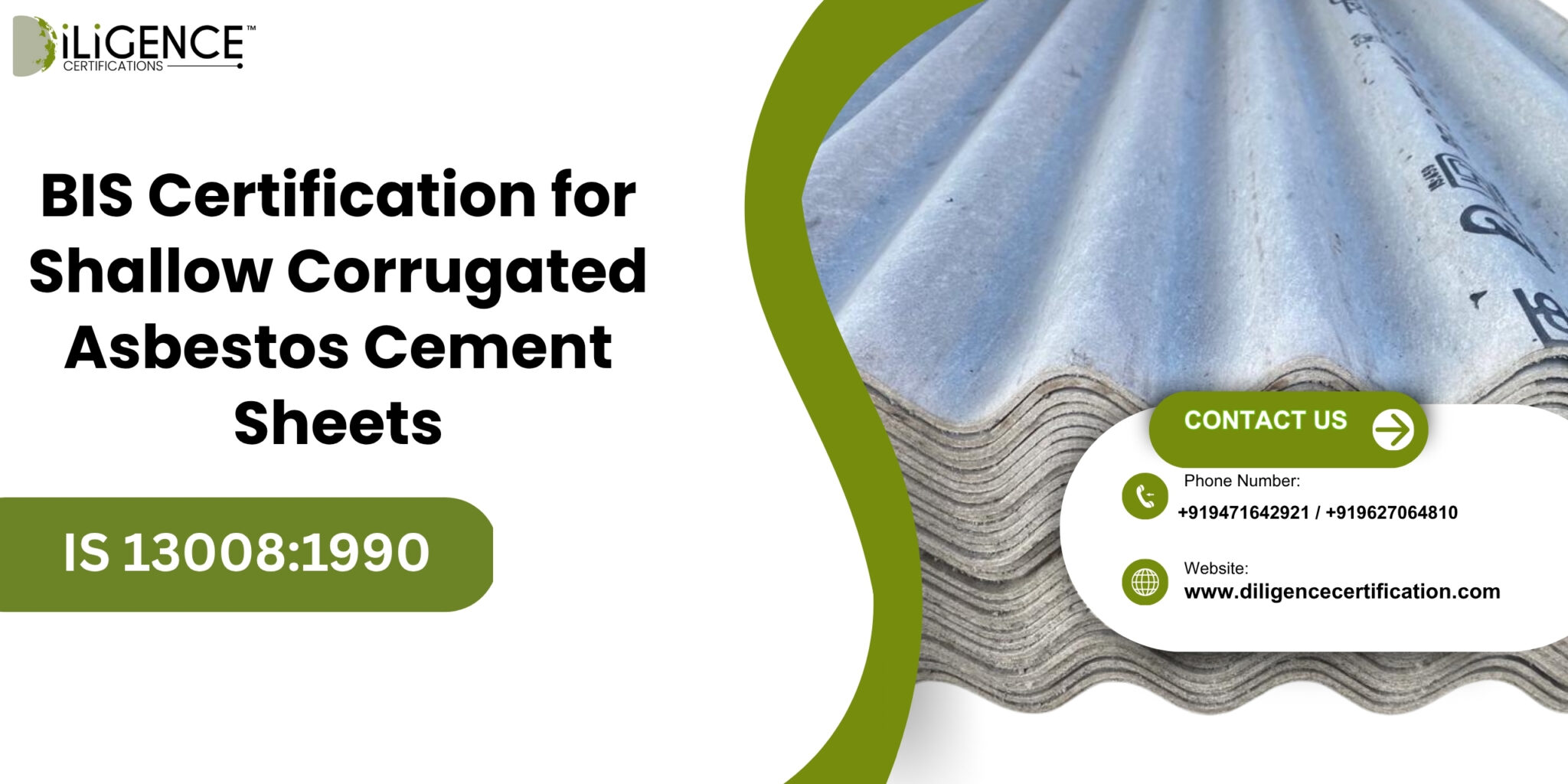 BIS For Shallow Corrugated Asbestos Cement Sheets