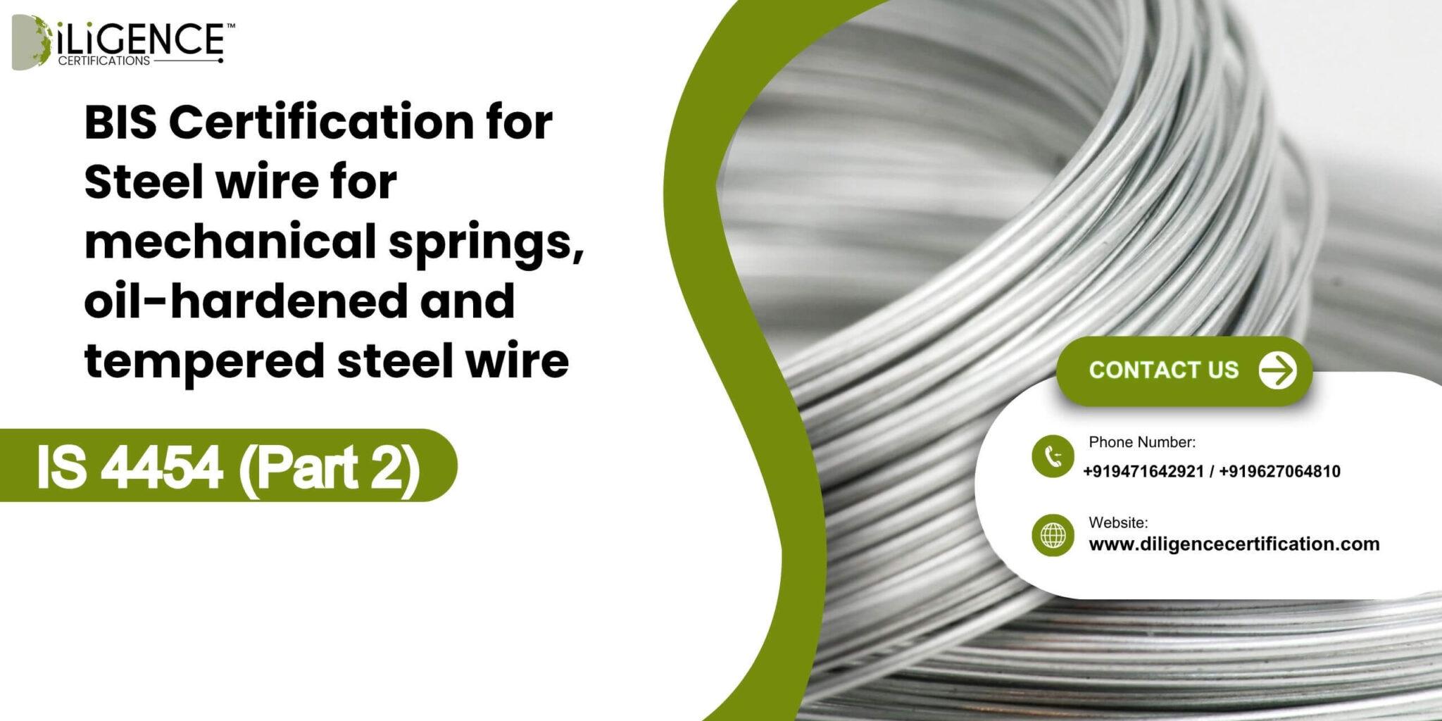 BIS Certification For Steel Wire IS 4454 Part 2 Ensure Safe